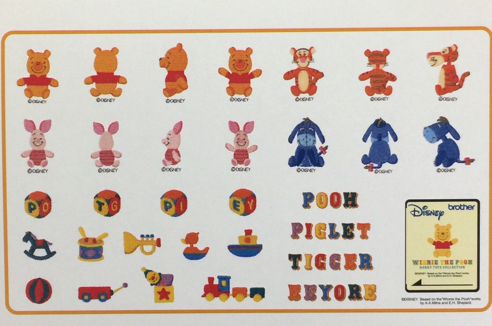 Disney Baby Winnie the Pooh Embroidery Designs Card for Brother Disney ...