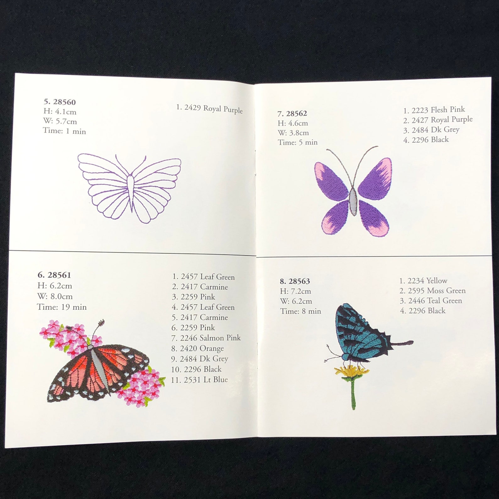 Butterflies Embroidery Designs Card for Brother Bernina Deco White Baby ...