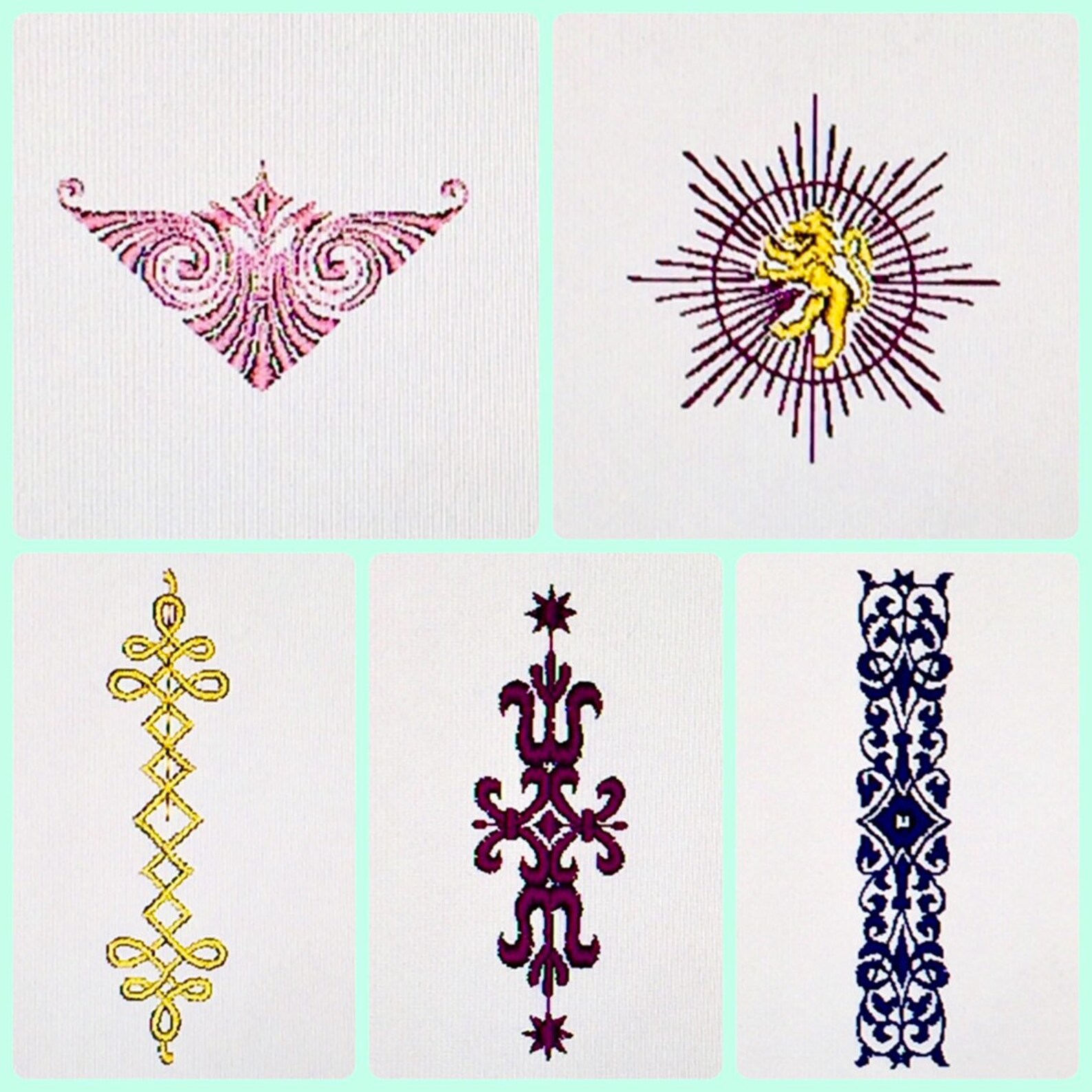 Royal Motifs Embroidery Designs Floppy Disk for Husqvarna Viking ...