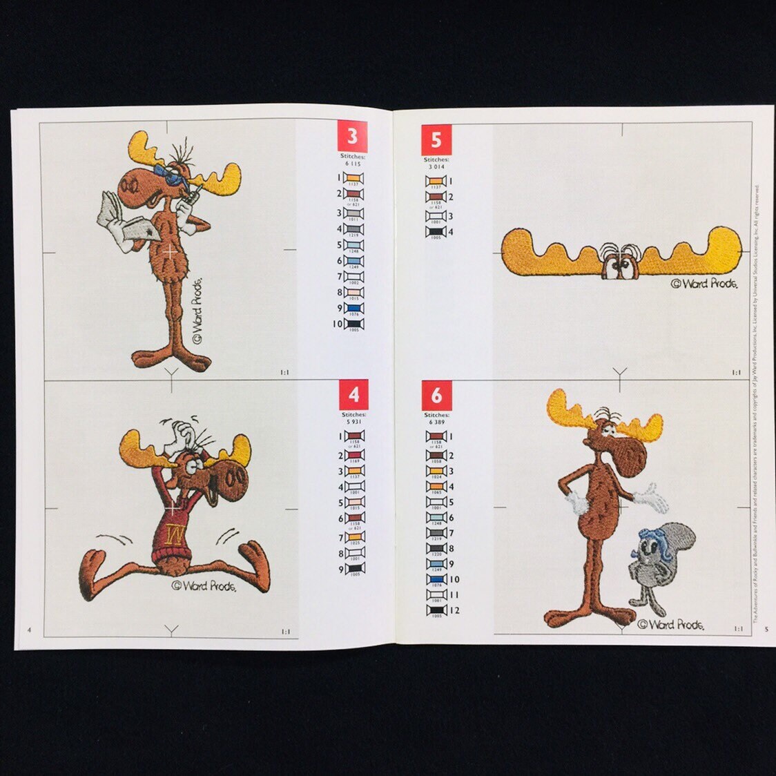 Rocky and Bullwinkle Embroidery Designs Disk for Husqvarna Viking ...