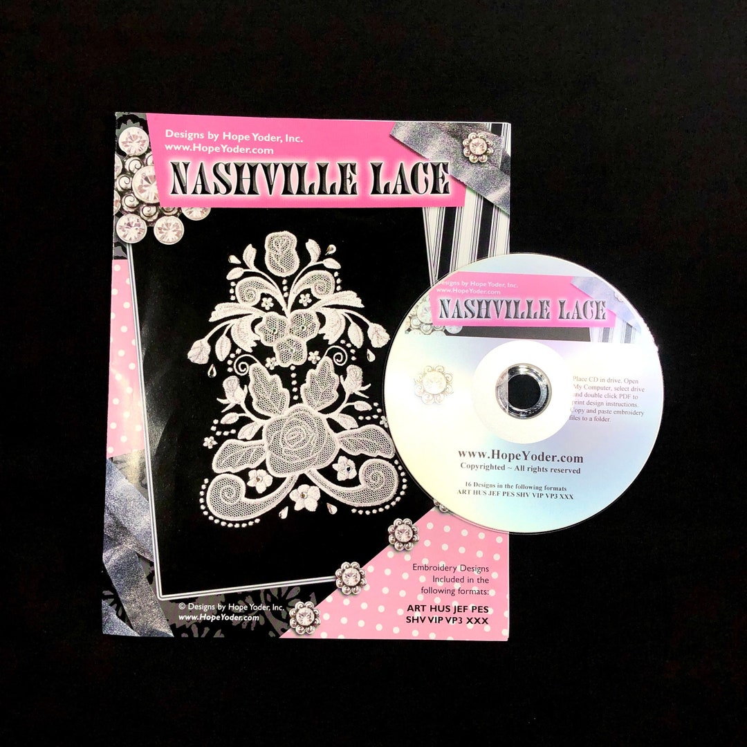 Nashville Lace Embroidery Designs Multi-format CD by Hope Yoder - Etsy