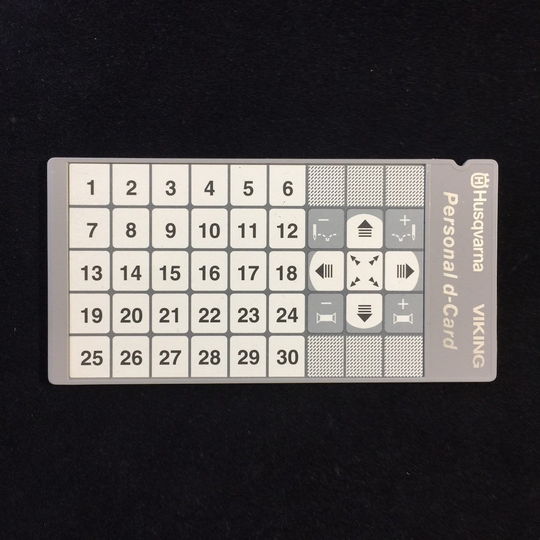 Husqvarna Viking Rewritable Embroidery Personal D-card for Quilt ...