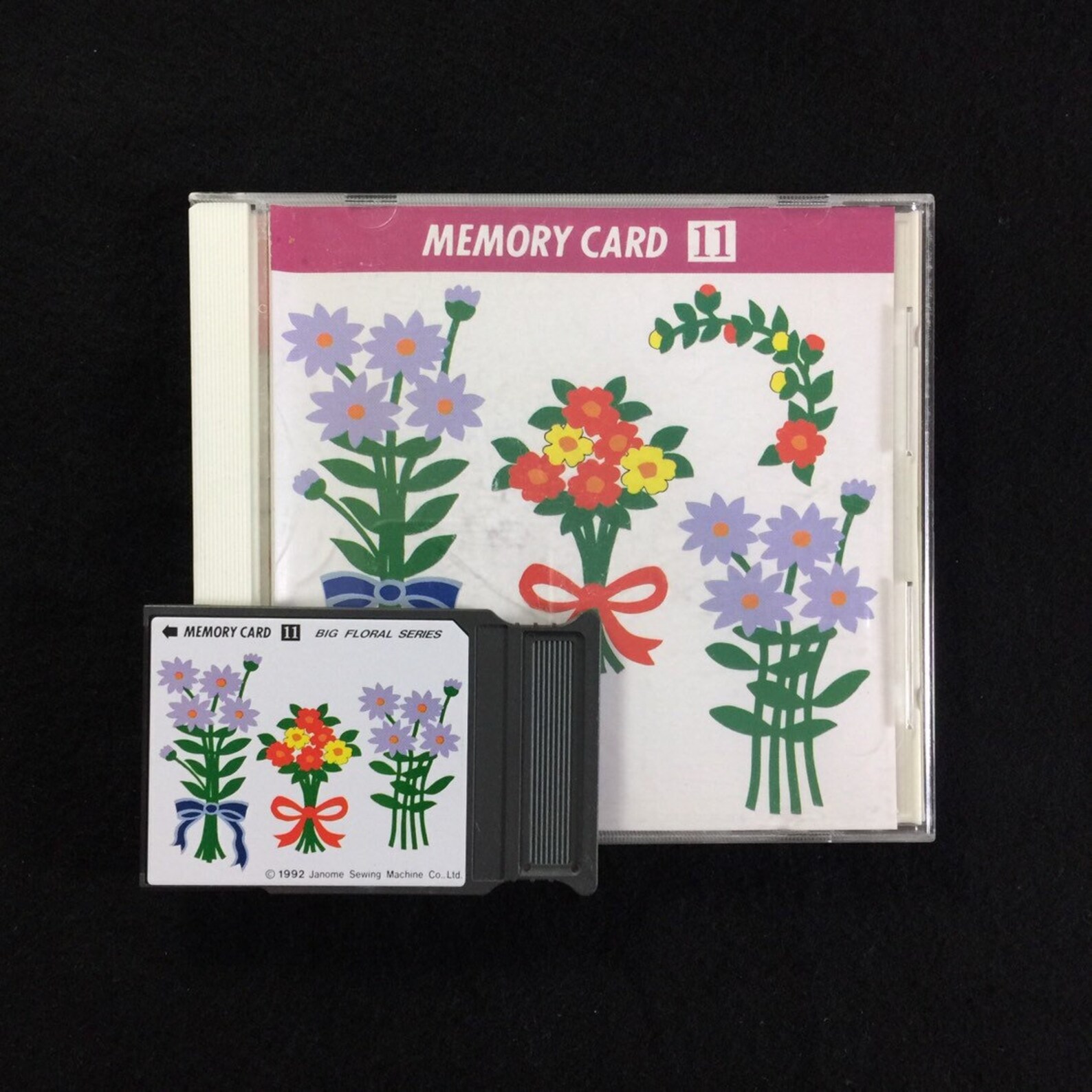 Big Floral Series Embroidery Designs Card 11 for Janome 8000 9000 Elna ...