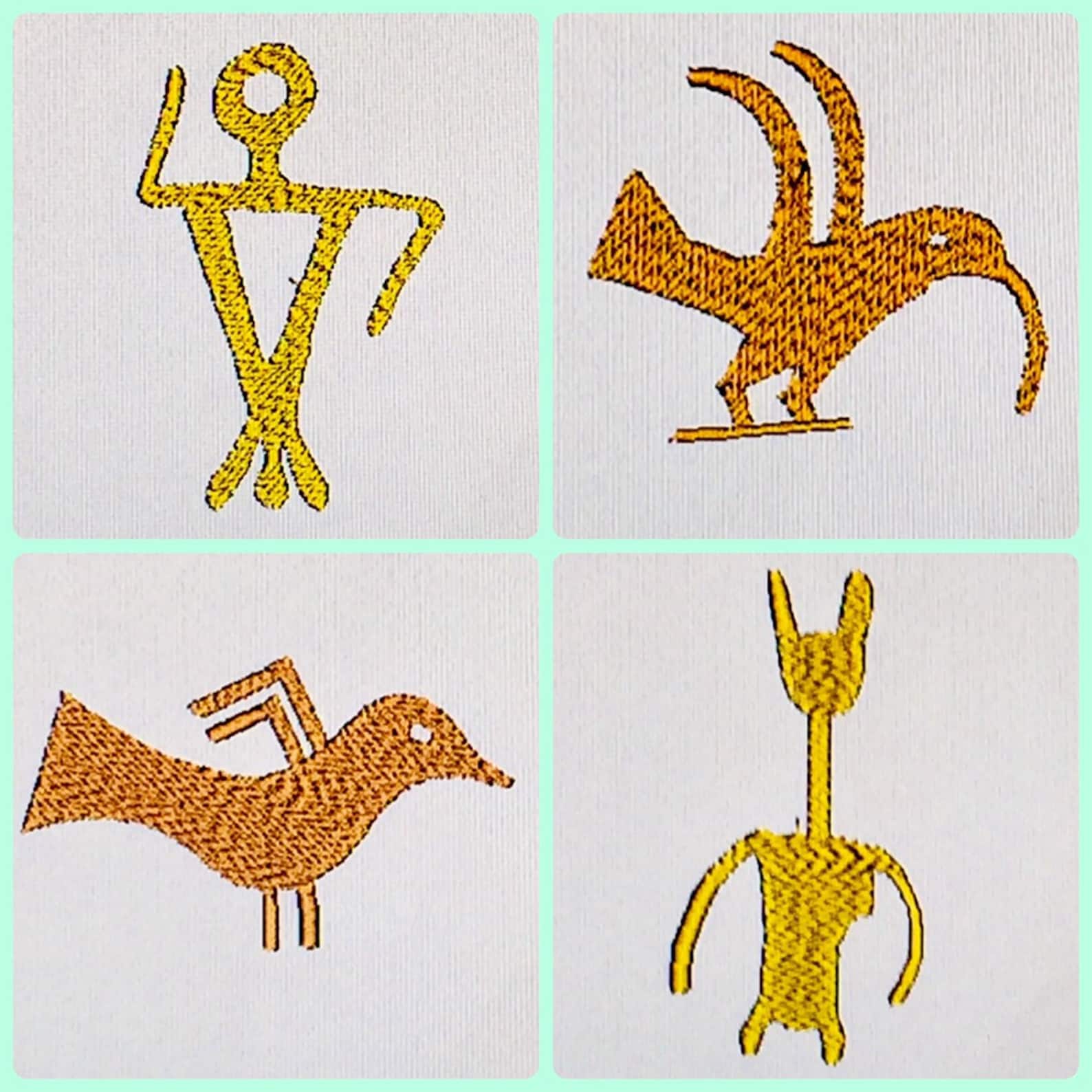 Cave Drawings Embroidery Designs Disk for Husqvarna Viking - Etsy