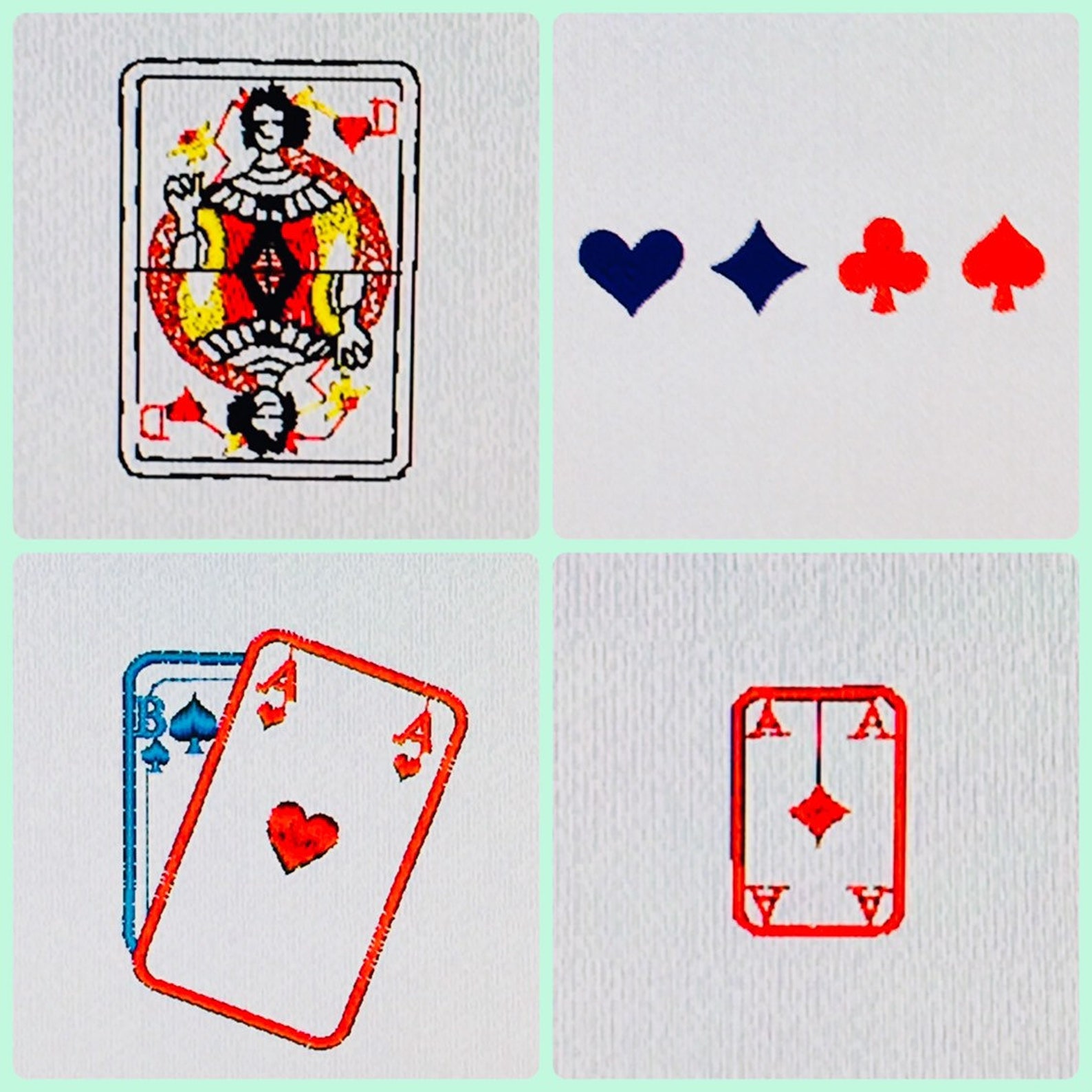 Playing Cards Embroidery Designs Floppy Disk for Husqvarna - Etsy