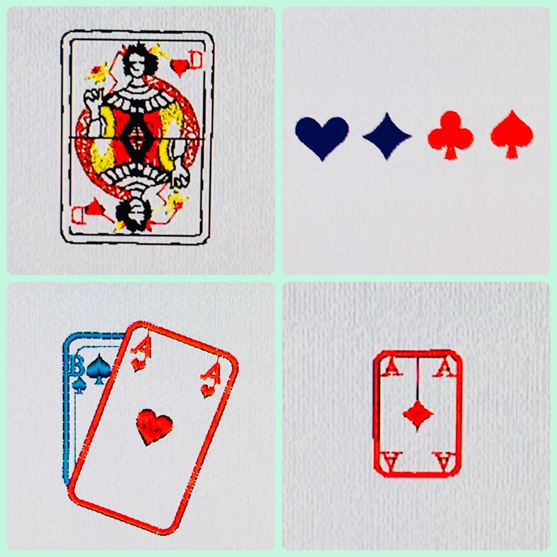 Playing Cards Embroidery Designs Floppy Disk for Husqvarna - Etsy