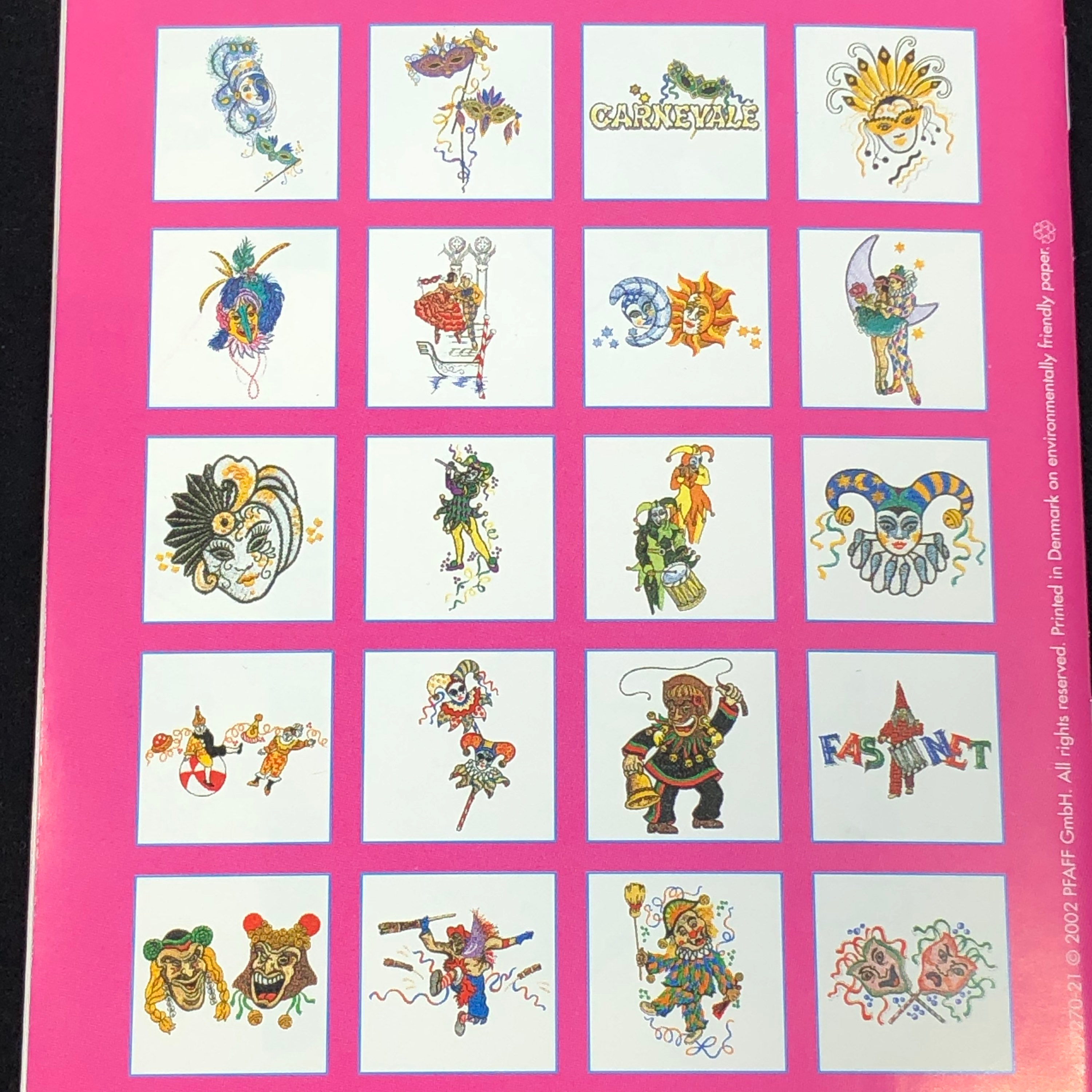 Carnival Embroidery Designs Card #321 for Pfaff Creative 2140 2160 2170 ...