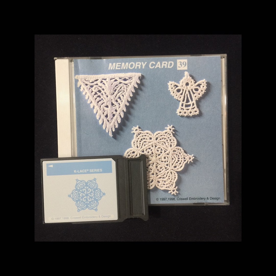 K-lace Embroidery Designs Card #39 for Janome 8000 9000 Elna Kenmore ...