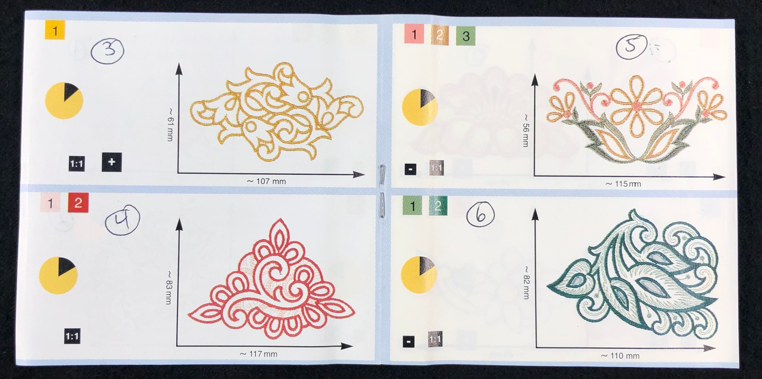 Richelieu Embroidery Designs Card 7 for Pfaff Creative 7570 7560 ...