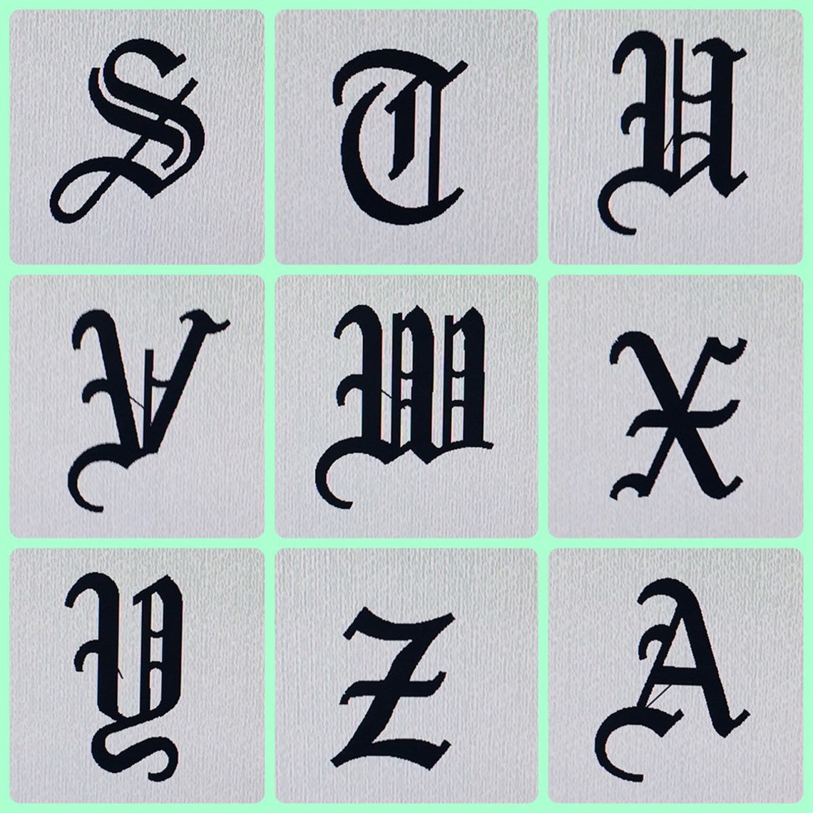 Old English Alphabet Embroidery Designs Floppy Disk for Husqvarna ...