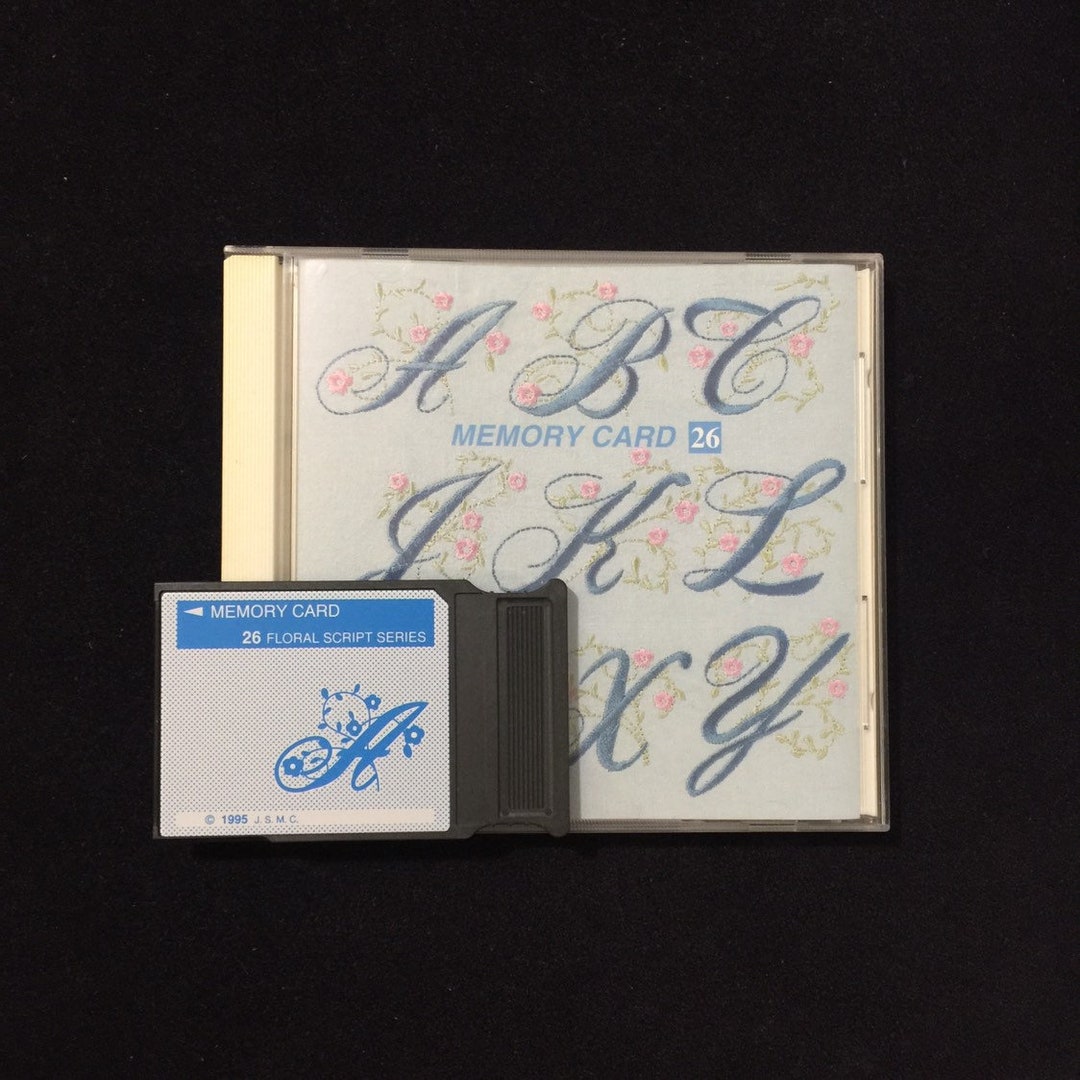 Floral Script Monograms Embroidery Designs Card #26 for Janome 8000 ...