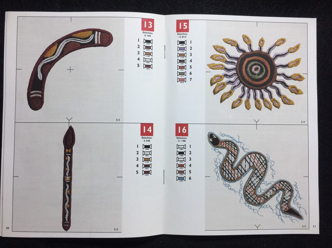 Aboriginal Art Embroidery Designs Disk 41 for Husqvarna Viking Designer ...