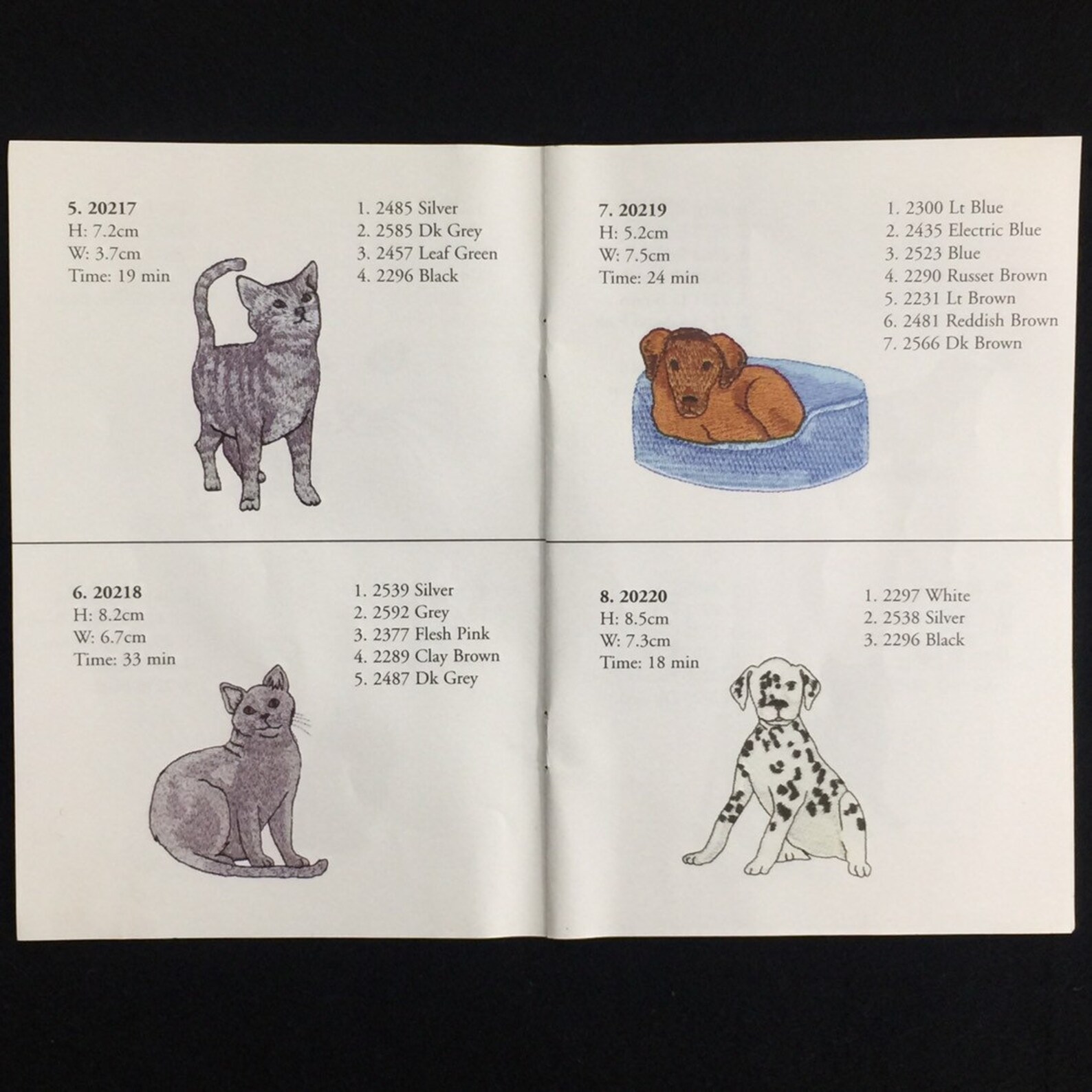 Cats & Dogs Embroidery Designs Card for Brother Bernina Deco White Baby ...