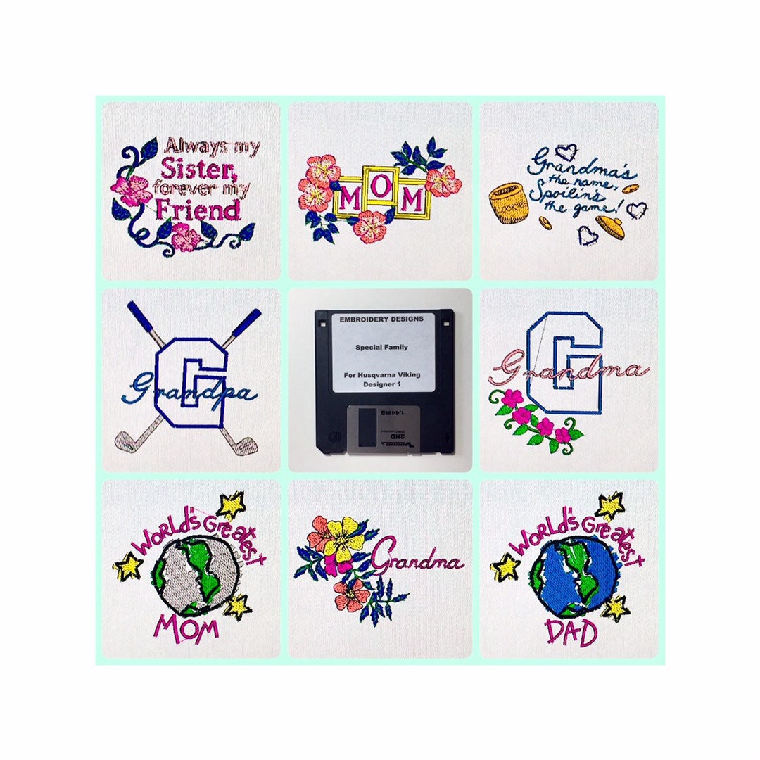 Special Family Quotes Embroidery Designs Floppy Disk for Husqvarna ...