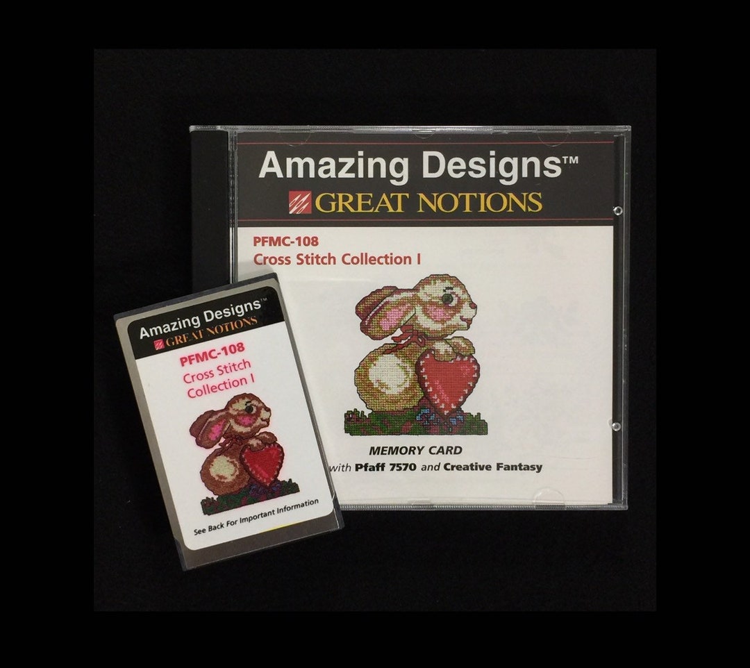 Cross Stitch Embroidery Designs Card for Pfaff 7570, 7560 and Creative ...