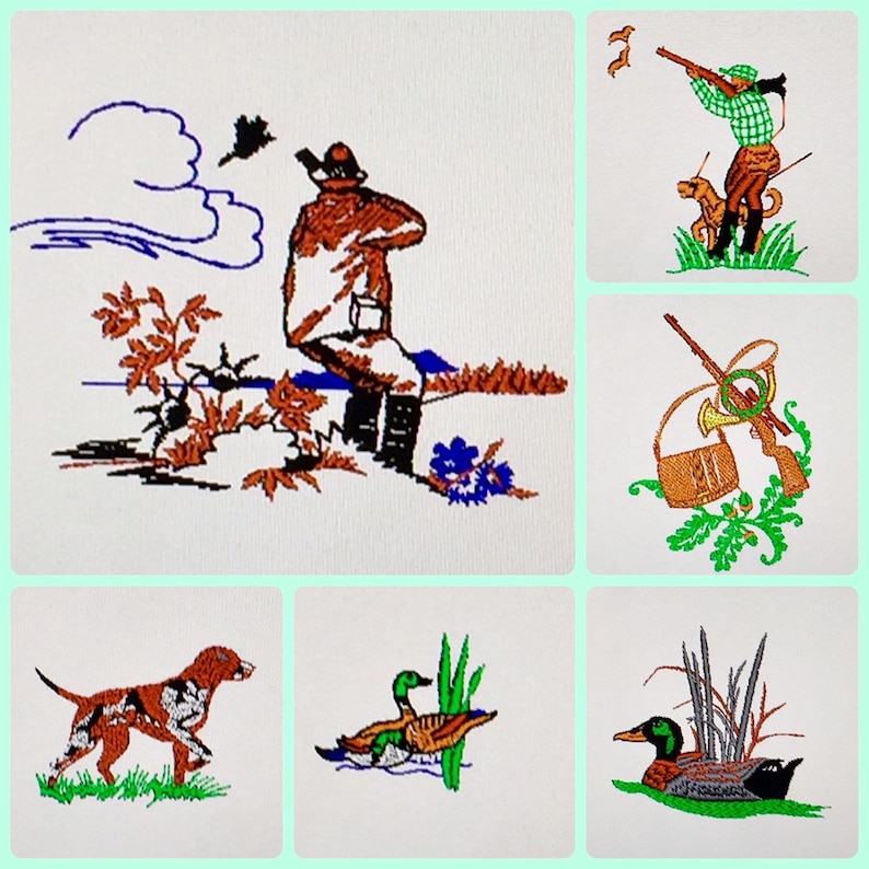 Wildlife and Hunting Embroidery Designs Floppy Disk for Husqvarna ...