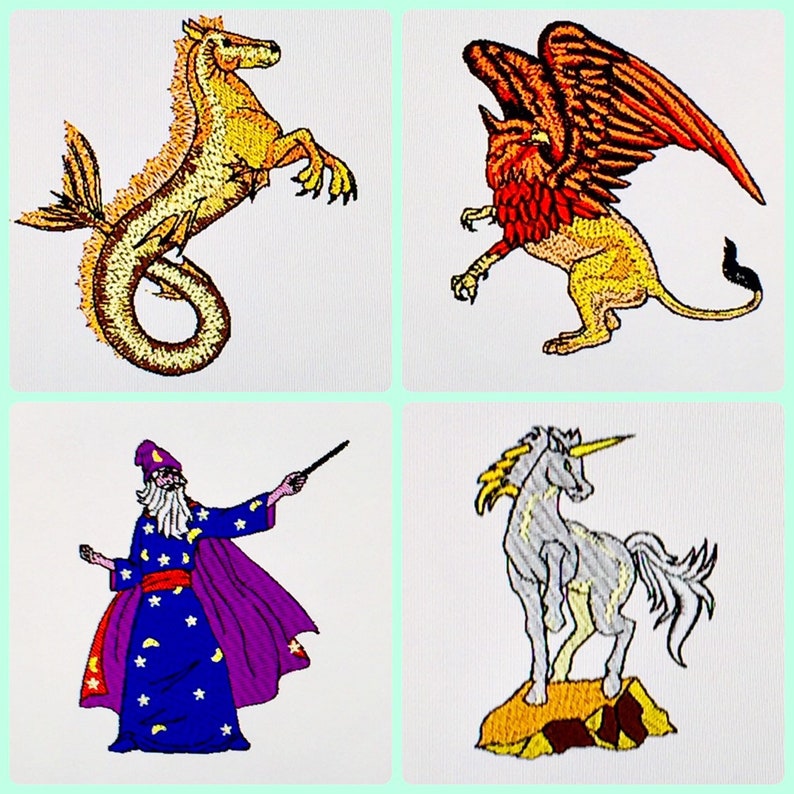 Mythical Figures Embroidery Designs Disk for Husqvarna Viking Designer ...