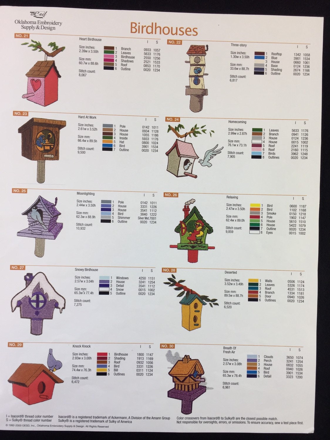 Oesd Birdhouses Embroidery Designs Card B1002 for Brother - Etsy