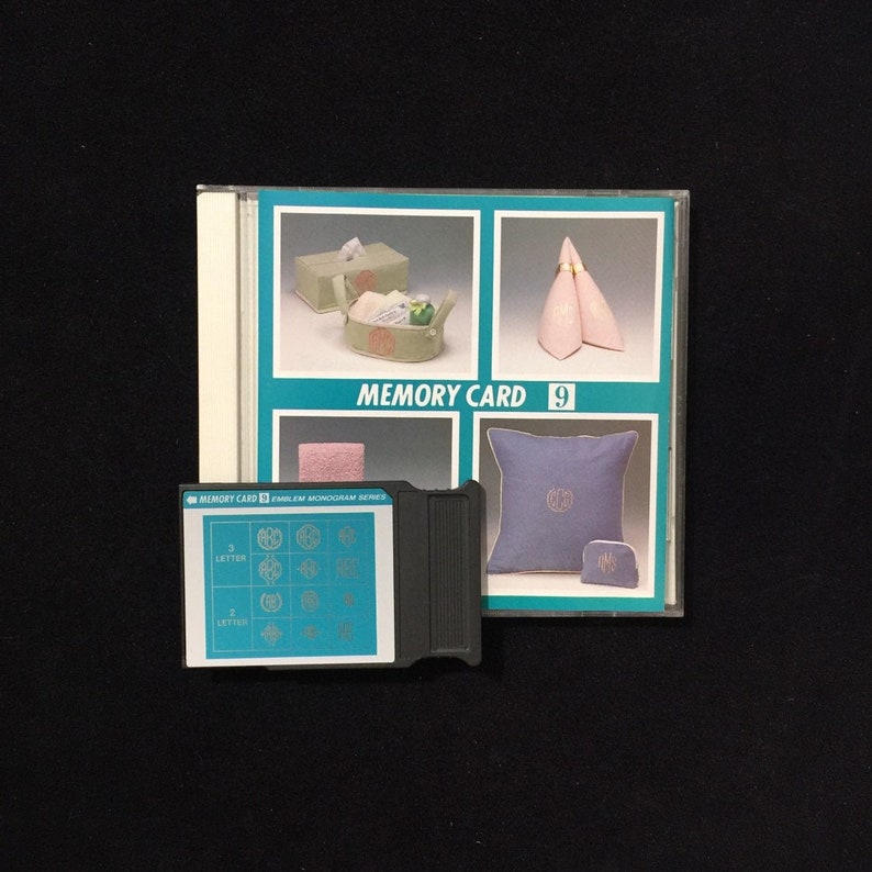 Emblems Monograms Embroidery Designs Card #9 for Janome 8000 9000 Elna ...