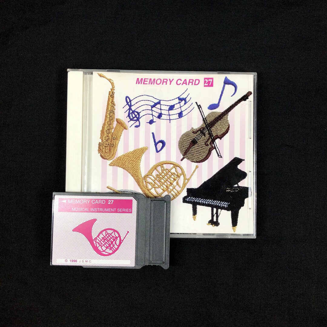 Musical Instruments Embroidery Designs Card #27 for Janome Elna Kenmore ...