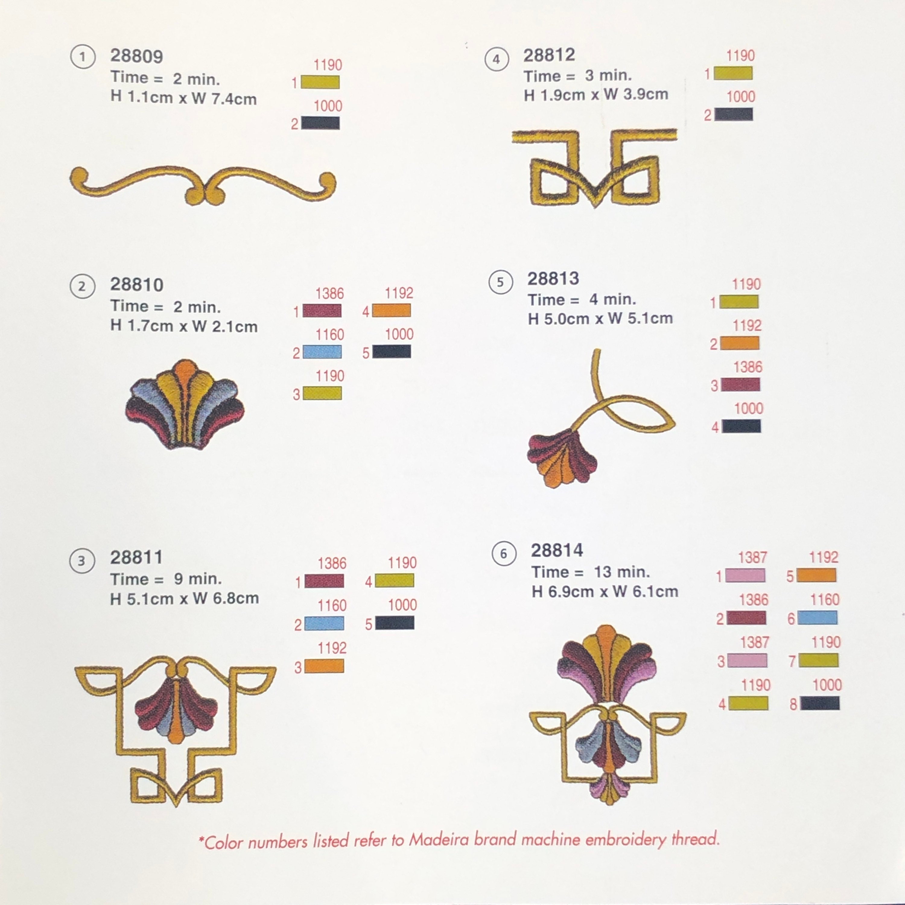 Accents for Style Embroidery Designs Card for Brother Bernina Deco ...