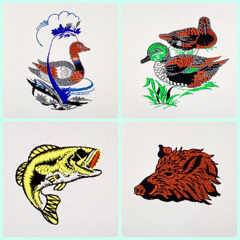 Wildlife and Hunting Embroidery Designs Floppy Disk for Husqvarna ...
