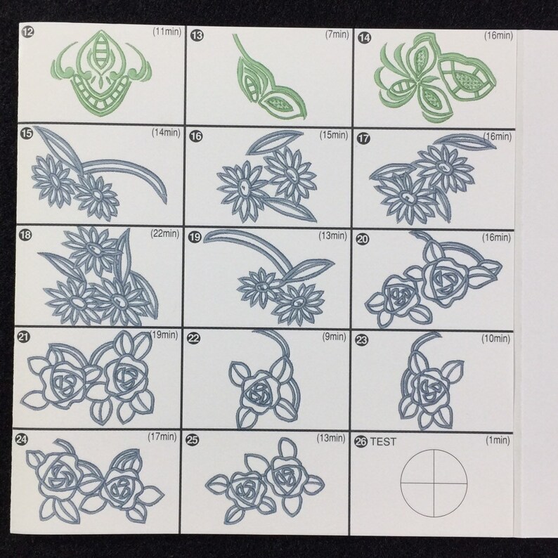 Big Floral Embroidery Designs Card for Janome Elna Kenmore Embroidery ...