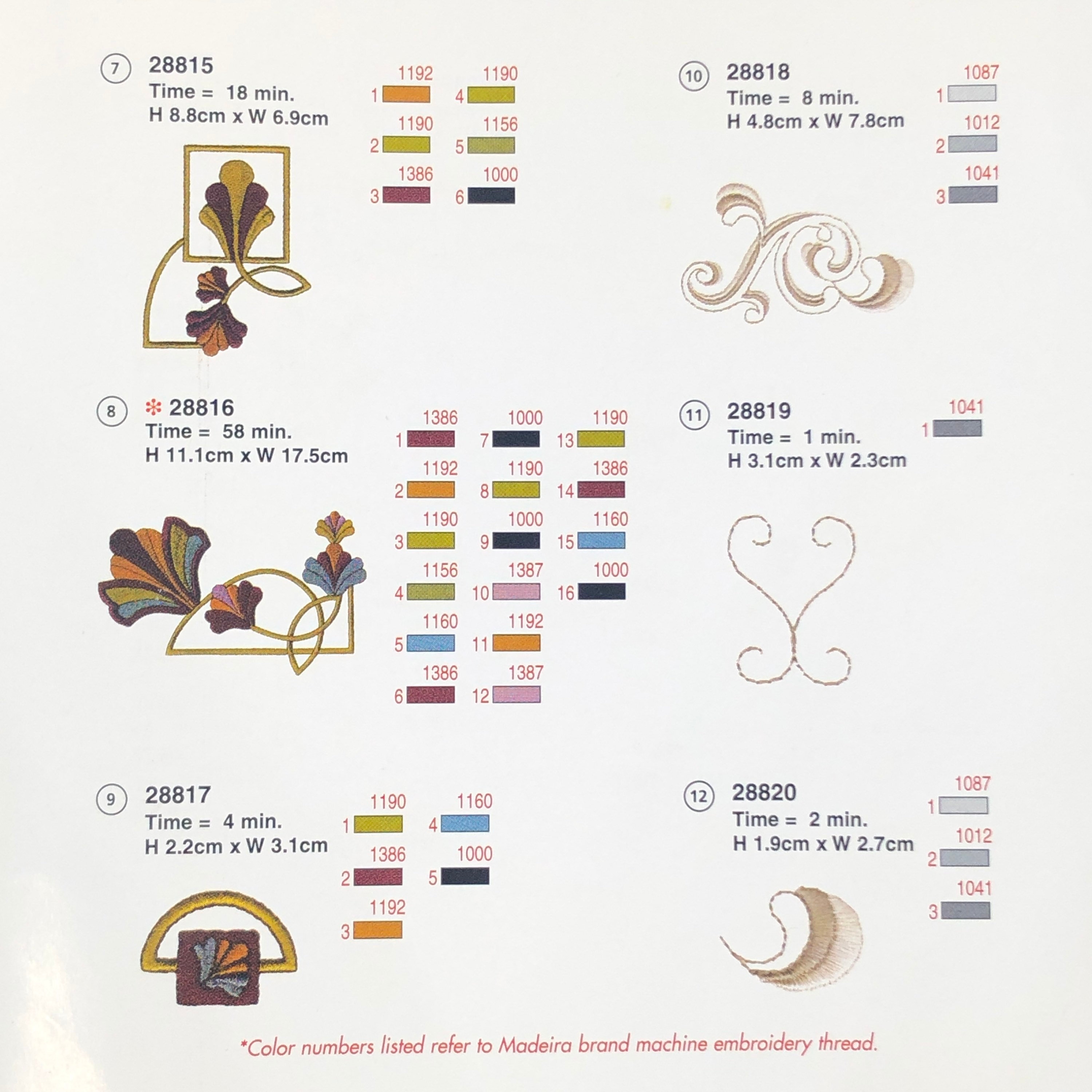 Accents for Style Embroidery Designs Card for Brother Bernina Deco ...