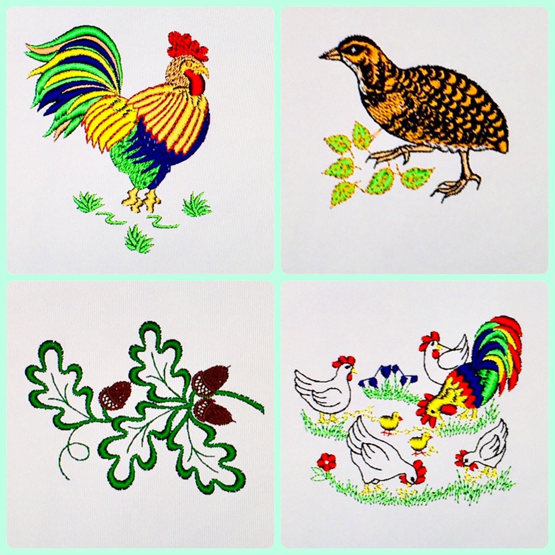 Sampler 3 of 50 Embroidery Designs Floppy Disk for Husqvarna Viking ...