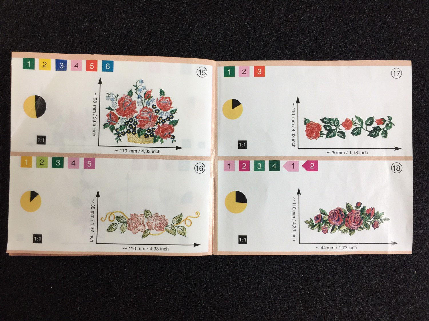 Roses Flowers Embroidery Designs Card 36 for Pfaff Creative 7570 7560 ...