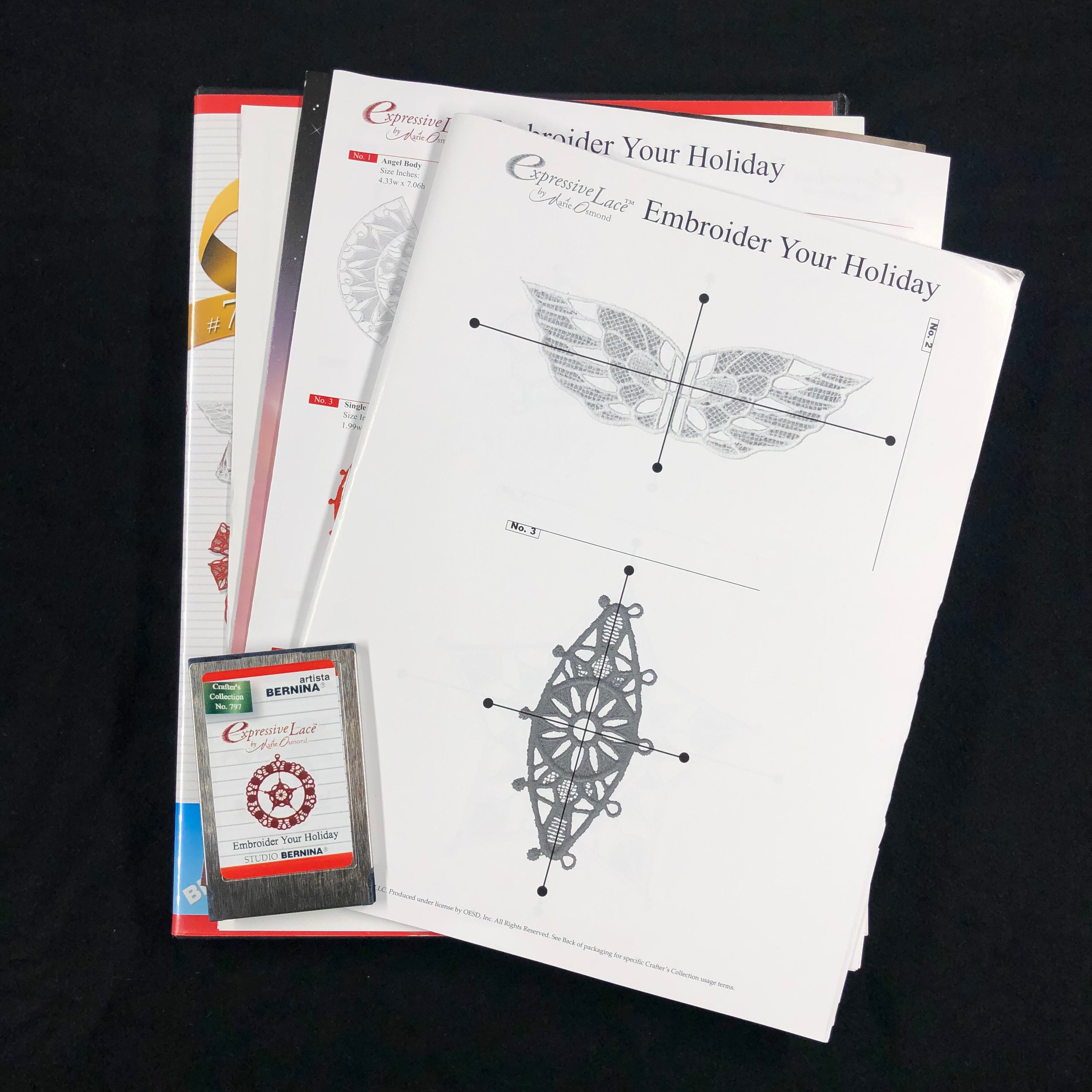 Oesd Holiday Lace Embroidery Designs Card 797 for Bernina Artista 170 ...