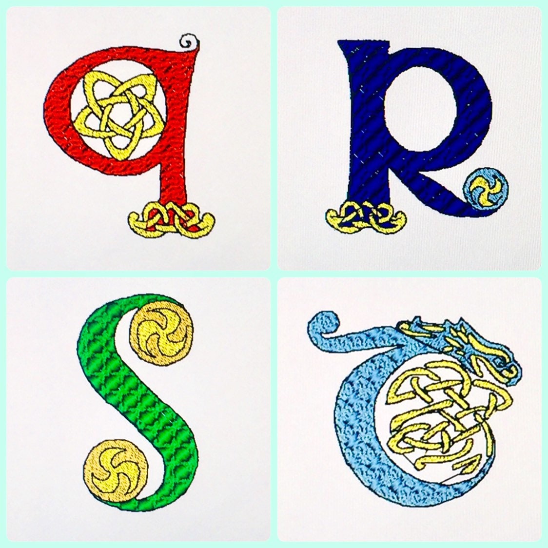 Celtic Alphabet Embroidery Designs Floppy Disk for Husqvarna Viking ...