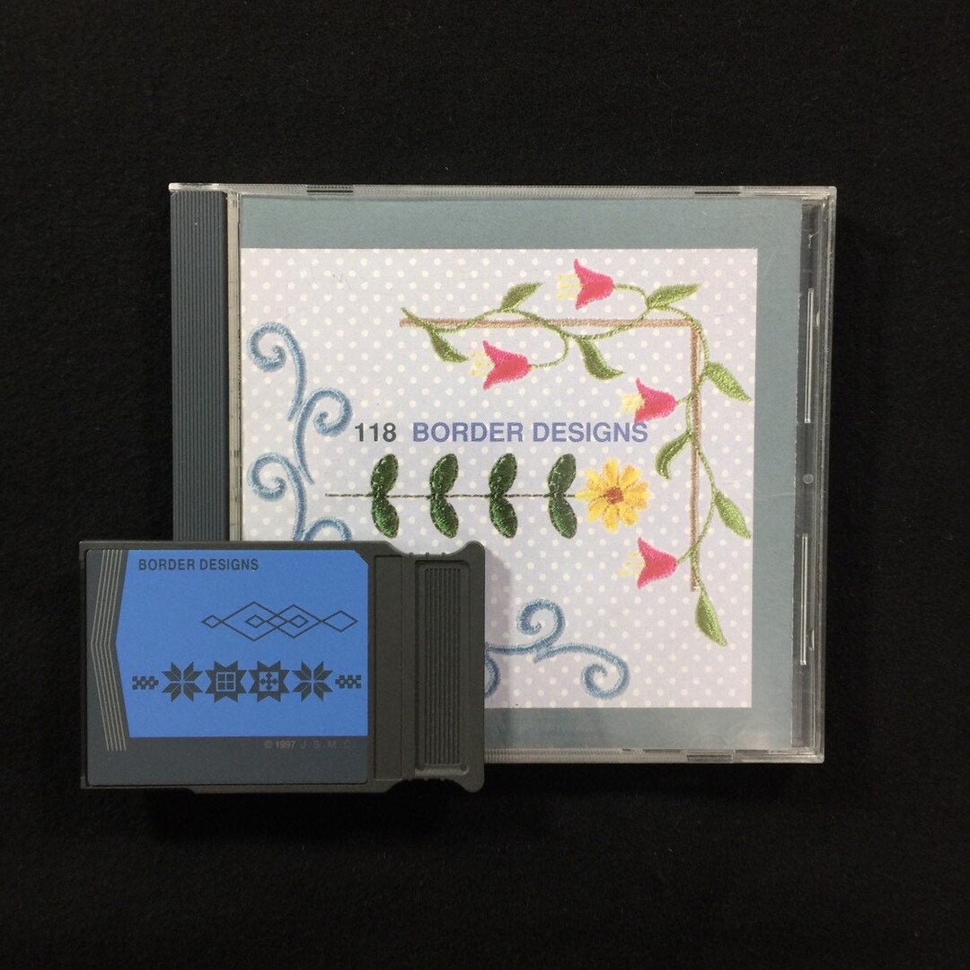 Borders Embroidery Designs Card #118 for Janome Elna Kenmore Embroidery ...