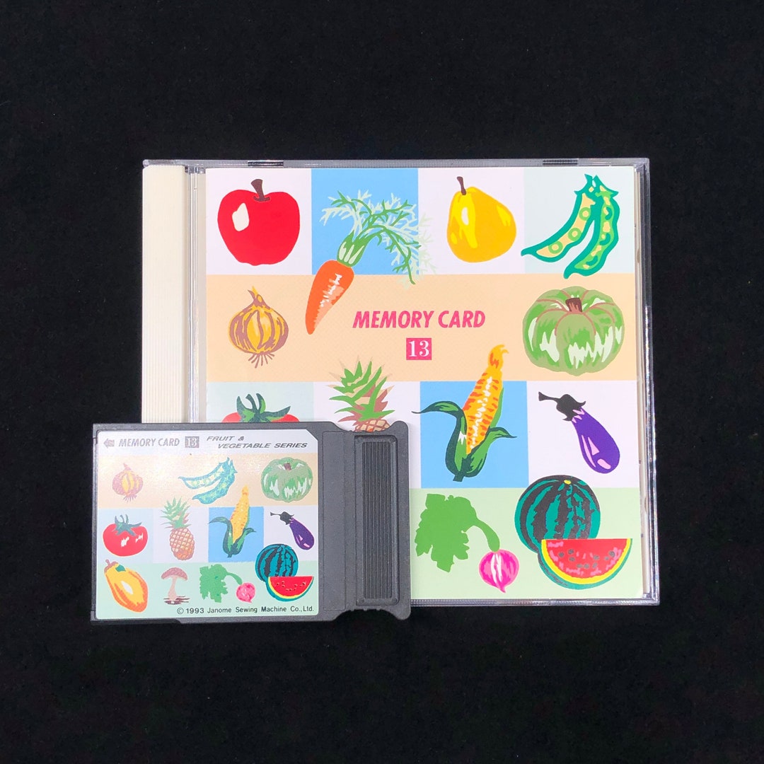 Fruits and Vegetables Embroidery Designs Card #13 for Janome Elna ...