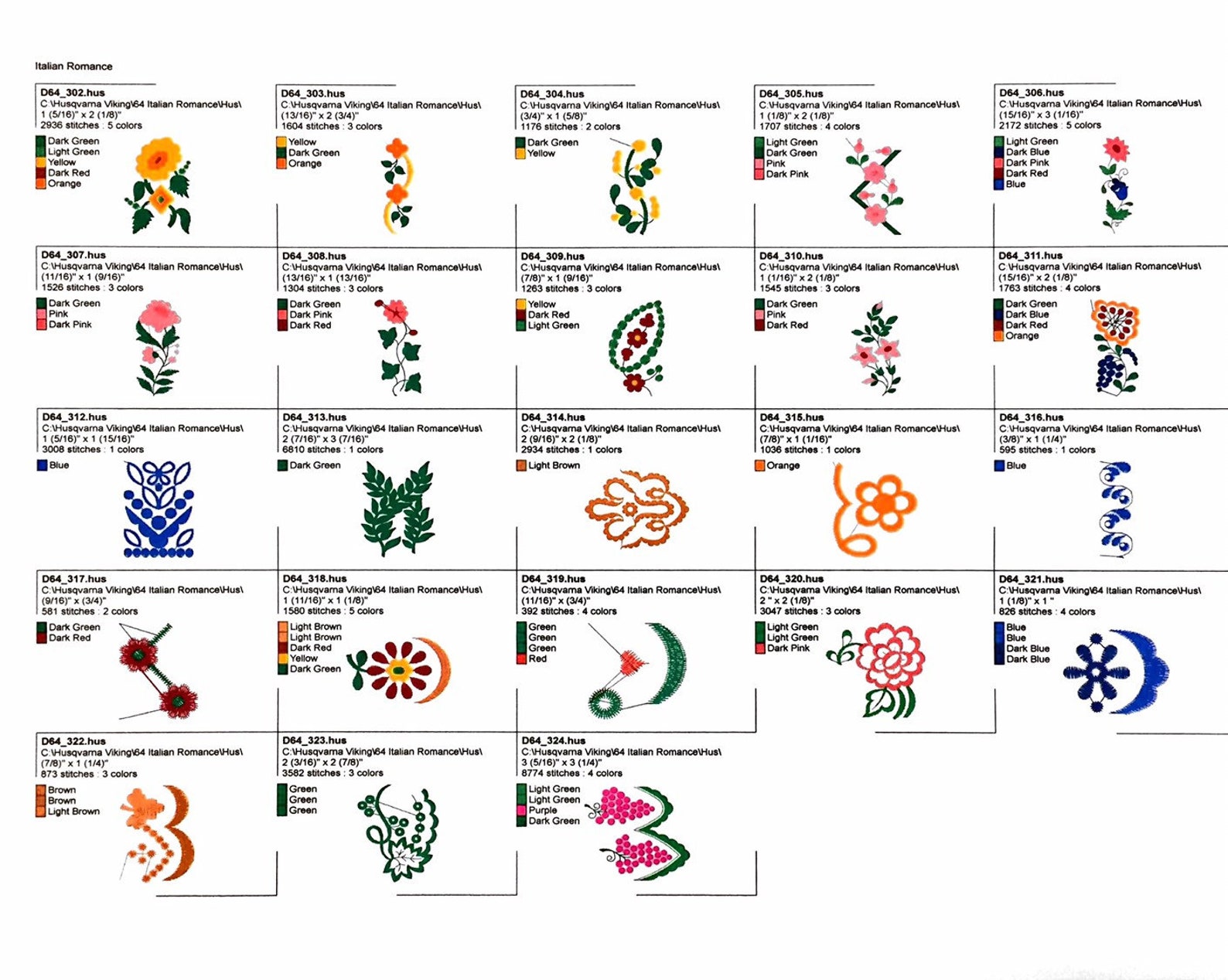 Husqvarna Viking Embroidery Designs Multi-format CD 64 - Etsy