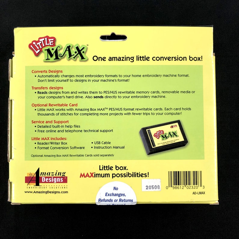 Amazing Designs Little Max Embroidery Designs Card Converter Box for ...