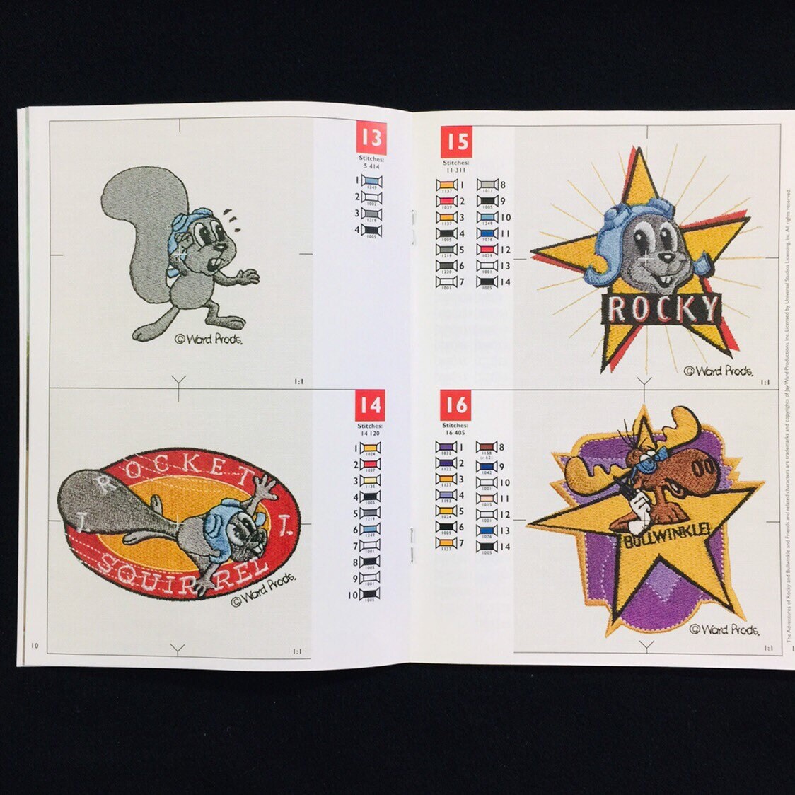 Rocky and Bullwinkle Embroidery Designs Disk for Husqvarna Viking ...