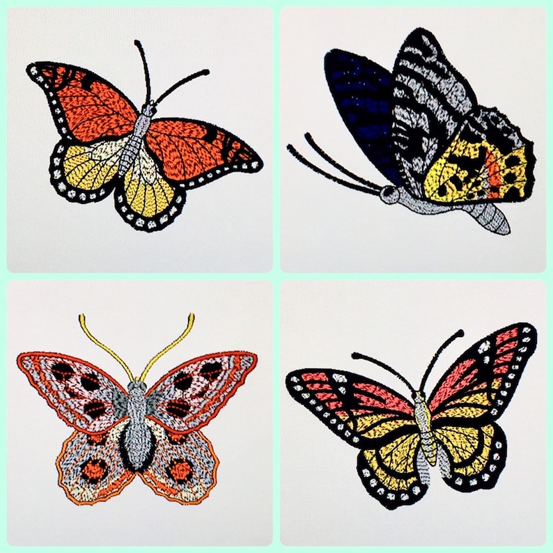Beautiful Butterflies Embroidery Designs Floppy Disk for - Etsy