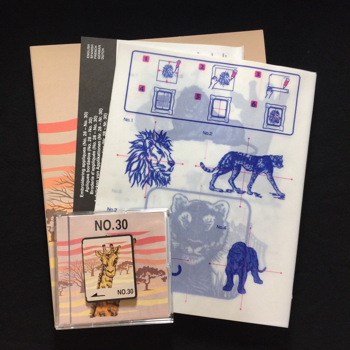 Wild Animals Embroidery Designs Card #30 for Brother Bernina Deco White ...