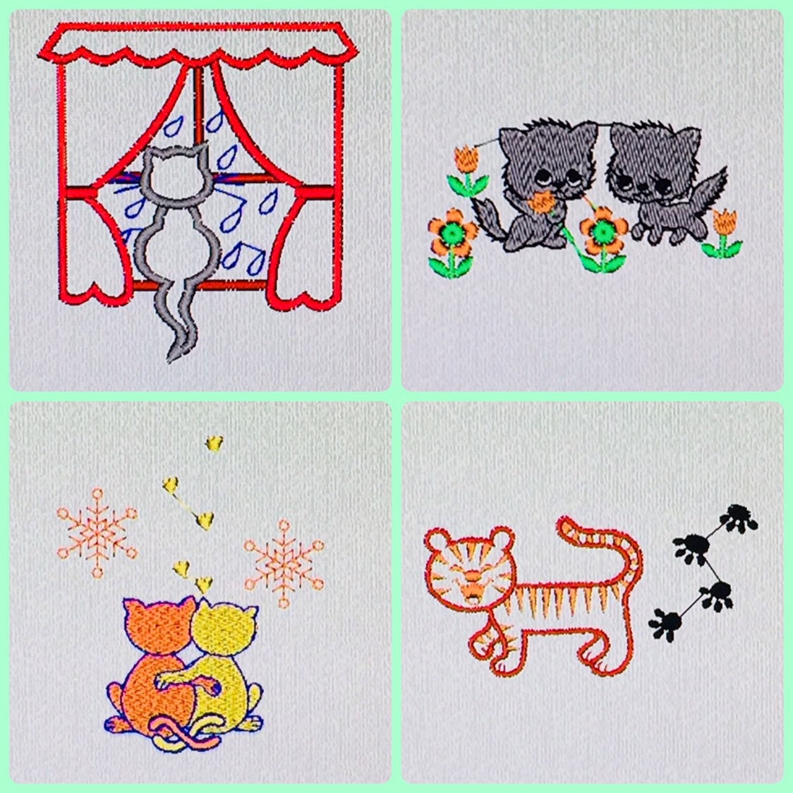 Cute Cats Kittens Embroidery Designs Floppy Disk for Husqvarna Viking ...