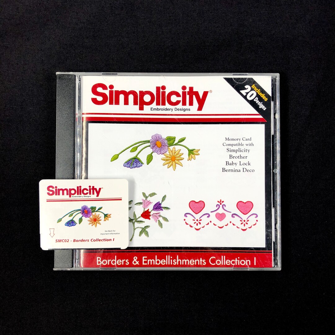 Borders and Embellishments Embroidery Card for Brother Bernina Deco ...