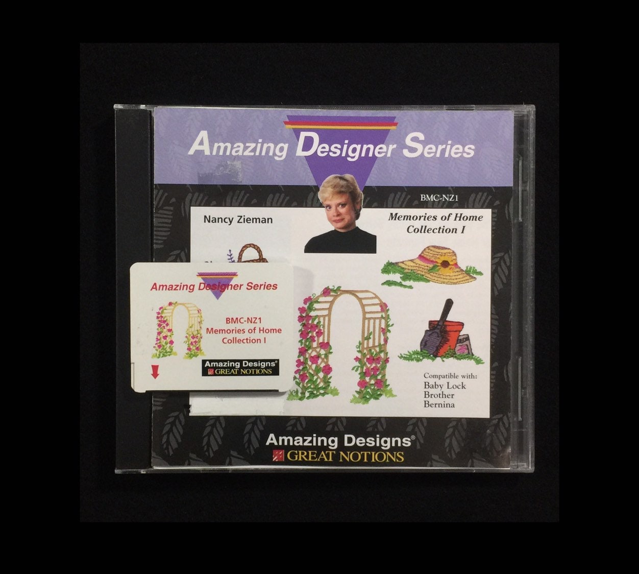 Memories of Home Embroidery Designs Card for Brother Bernina Deco White ...