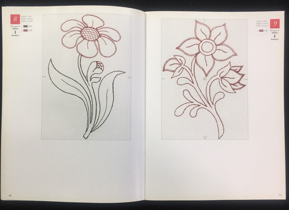 Flourishing Line Art Embroidery Designs Disk 160 for Husqvarna Viking ...