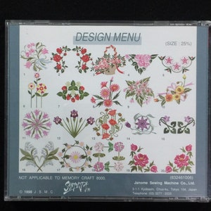 Floral I Embroidery Designs Card #121 for Janome Elna Kenmore ...