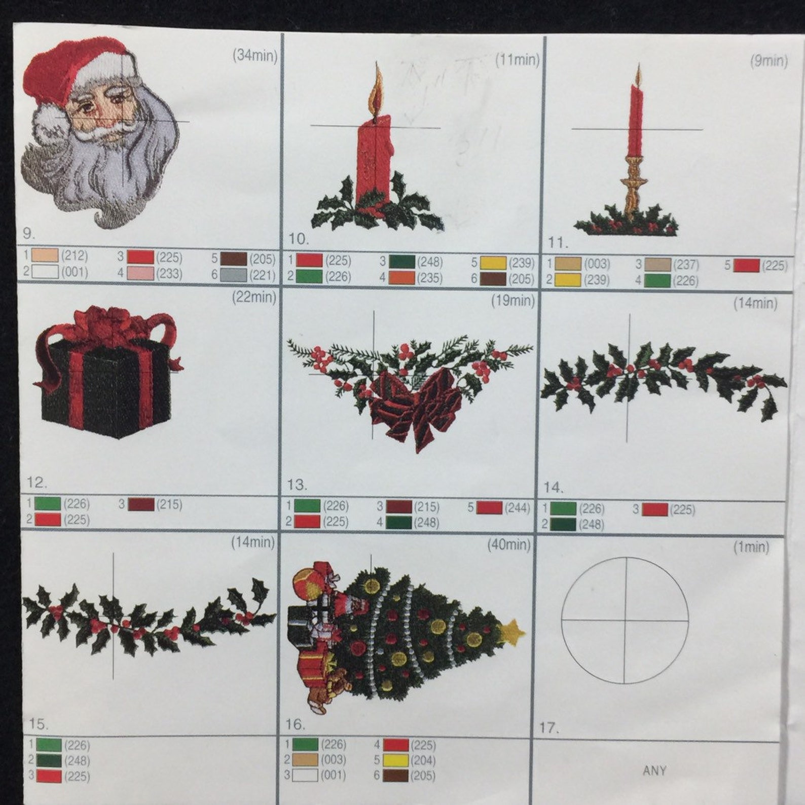 Christmas II Embroidery Designs Card 110 for Janome Elna Kenmore ...