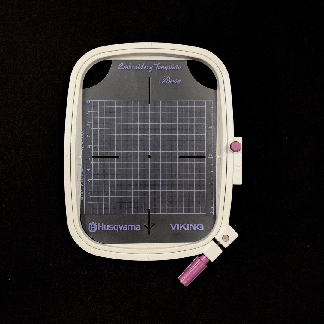 Husqvarna Viking Embroidery Hoop and Template for Models Rose Iris ...