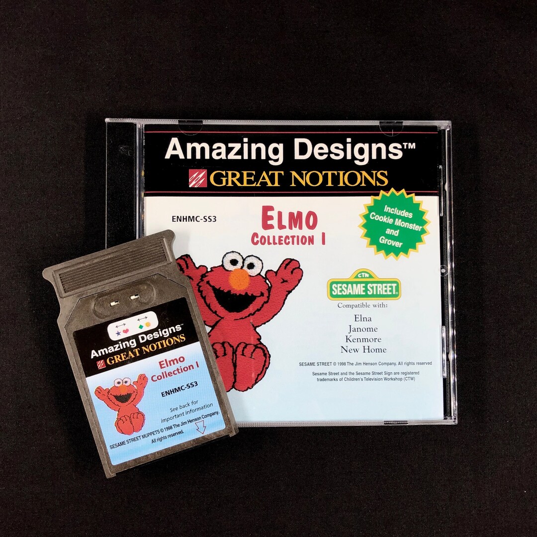 Elmo Embroidery Designs Card for Janome Elna & Kenmore Embroidery ...