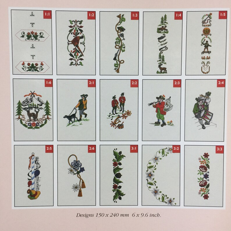 Tyrolean Embroidery Designs Disk 106 for Husqvarna Viking - Etsy