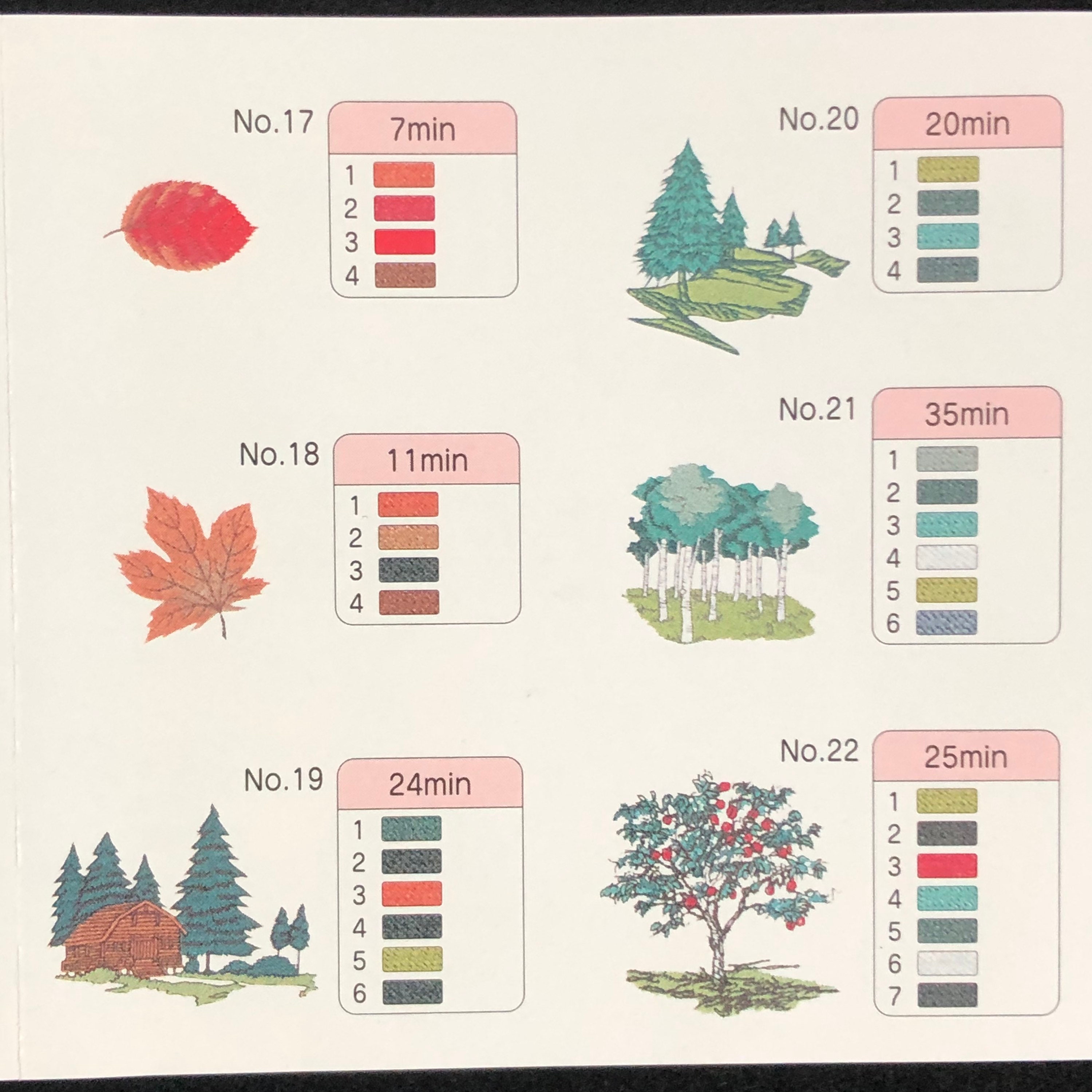Trees Nature Embroidery Designs Card #33 for Brother Bernina Deco White ...
