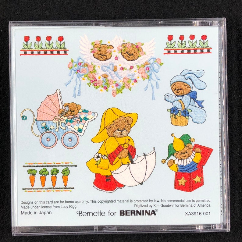 Lucy Rigg Bears Embroidery Designs Card 106 for Brother Bernina Deco ...